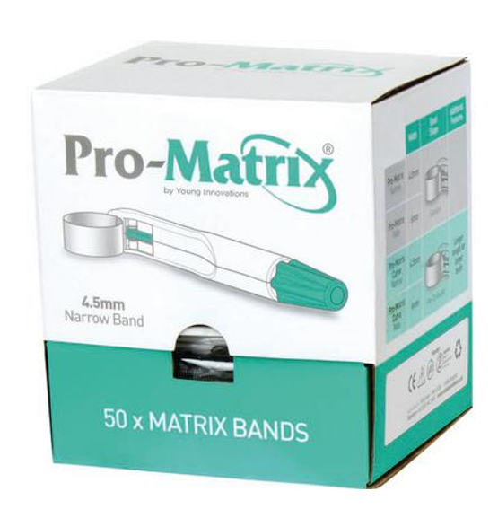 Pro-Matrix Band - Green - Narrow 4.5 mm 50/Pk. | SurgiMac Dental ...