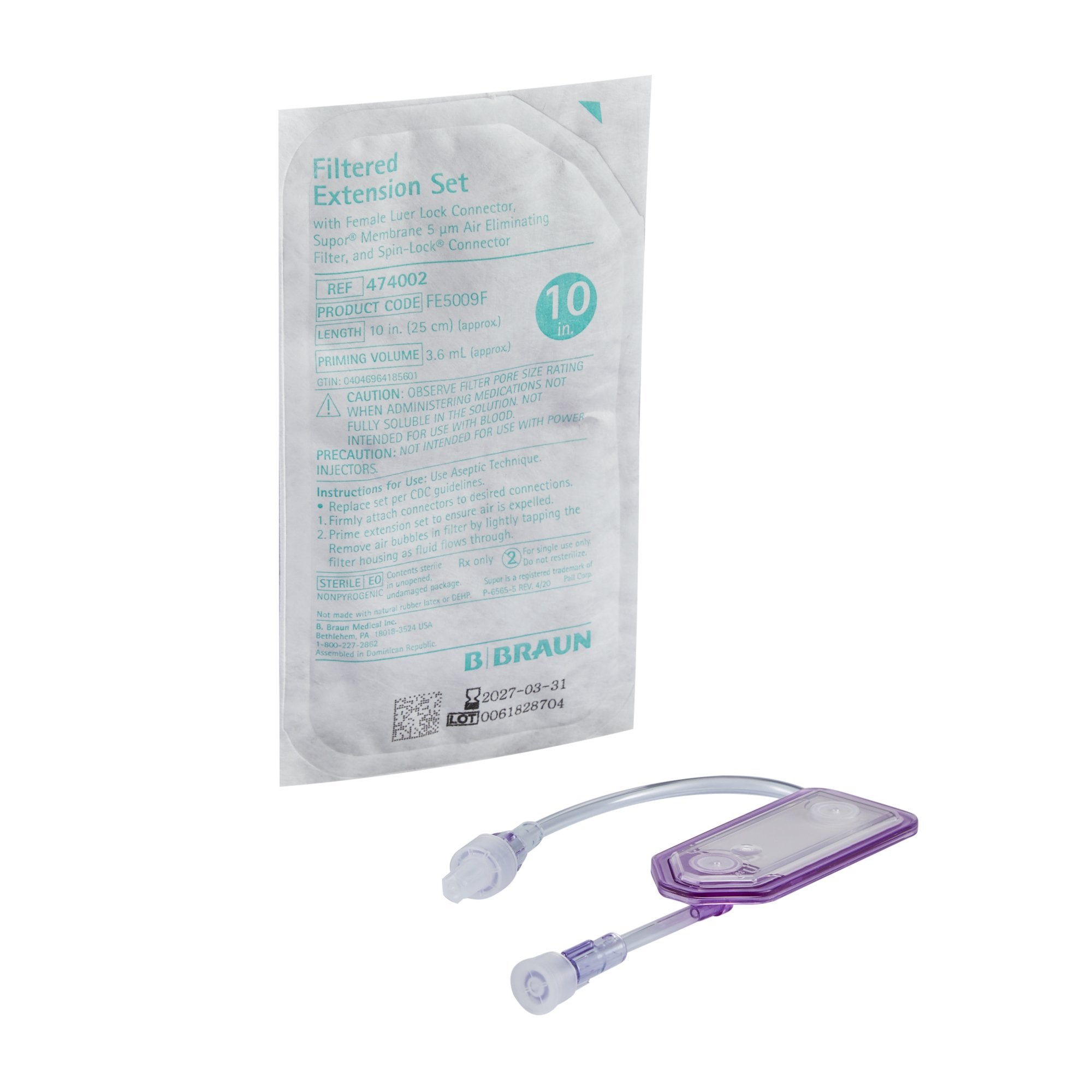 IV Extension Set 10 Inch Tubing With Filter Sterile | SurgiMac Dental ...