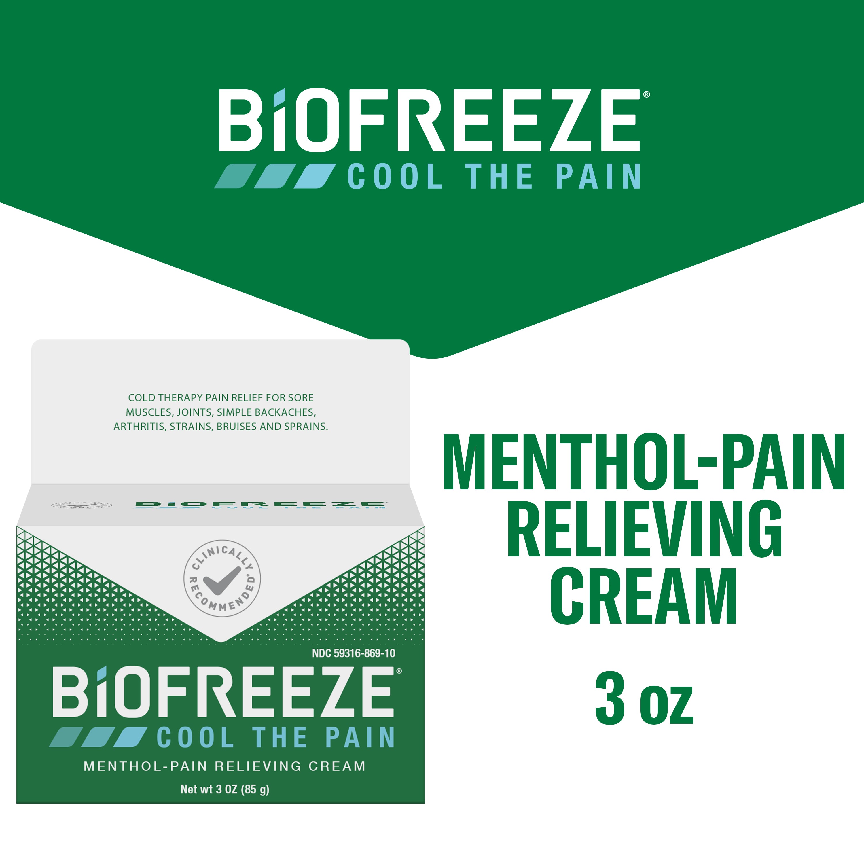 Biofreeze Cream, 3 oz Jar, Box of 3 | SurgiMac Dental District Medical ...