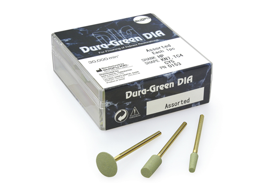 Dura-Green DIA Stone, TC2, ISO #025, HP, 3/pk | SurgiMac Dental ...