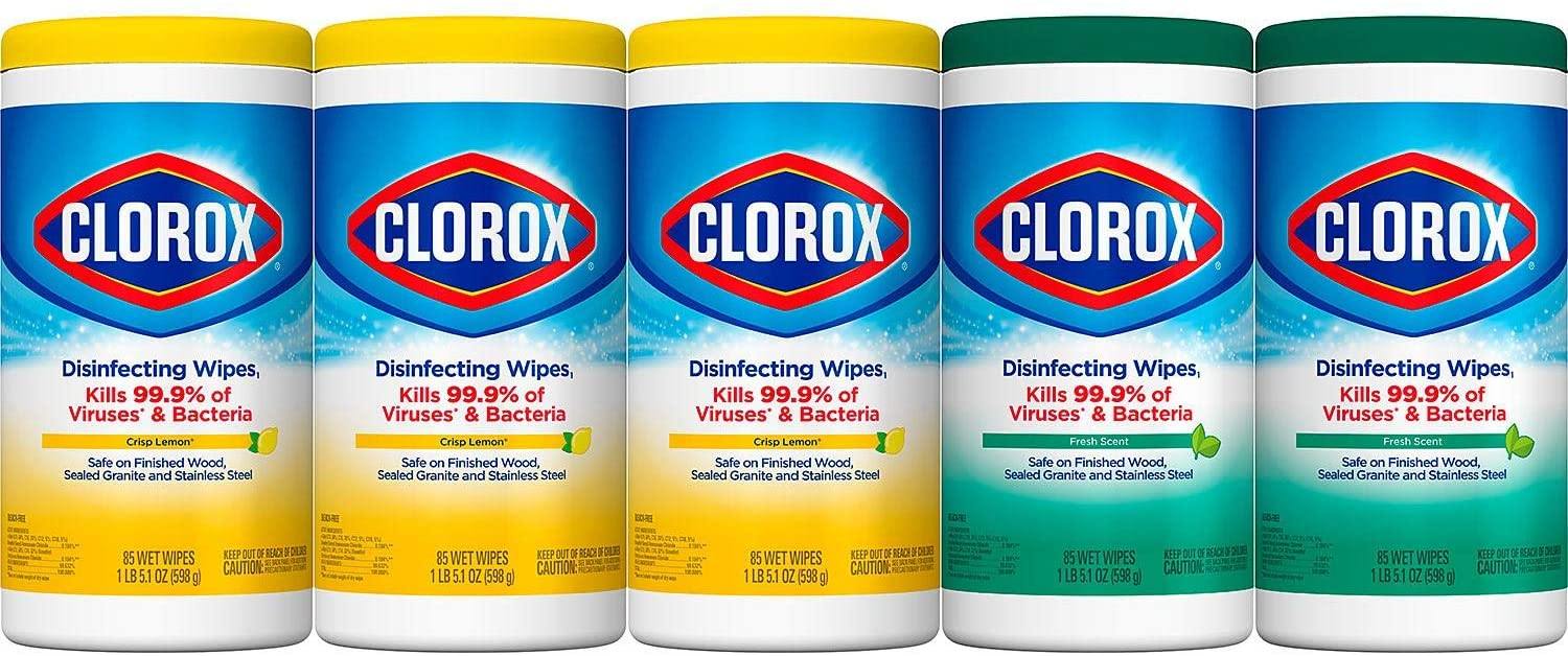 Clorox Disinfecting Wipes Variety Pack - 5X Cleaning Power, Kills 99.9% ...