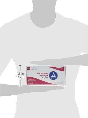 Dynarex Non-Sterile Non Woven Sponge, 4x4 Inch, 200 Count | SurgiMac ...
