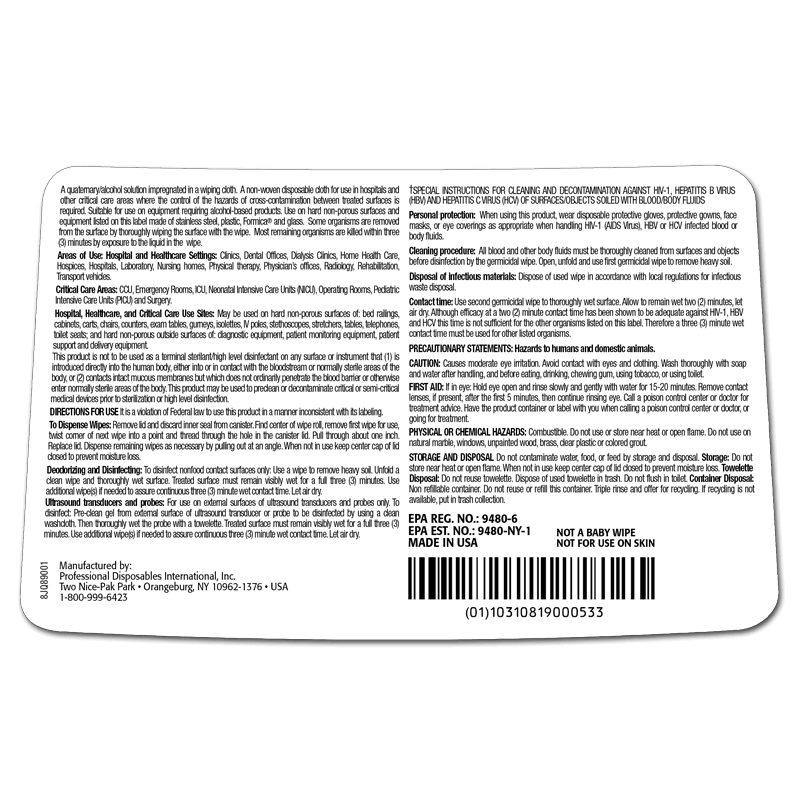 PDI Sani-Cloth Plus - Large Germicidal Disposable Cloth - 160-Count ...