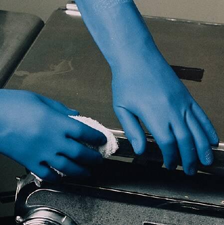 Utility Glove Latex / Nitrile Blue 13 Inch Straight Cuff NonSterile ...